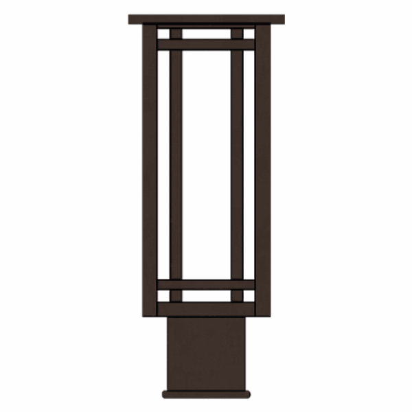 Studio™ Lantern 7" Wide Exterior Post Light - Brass Light Gallery